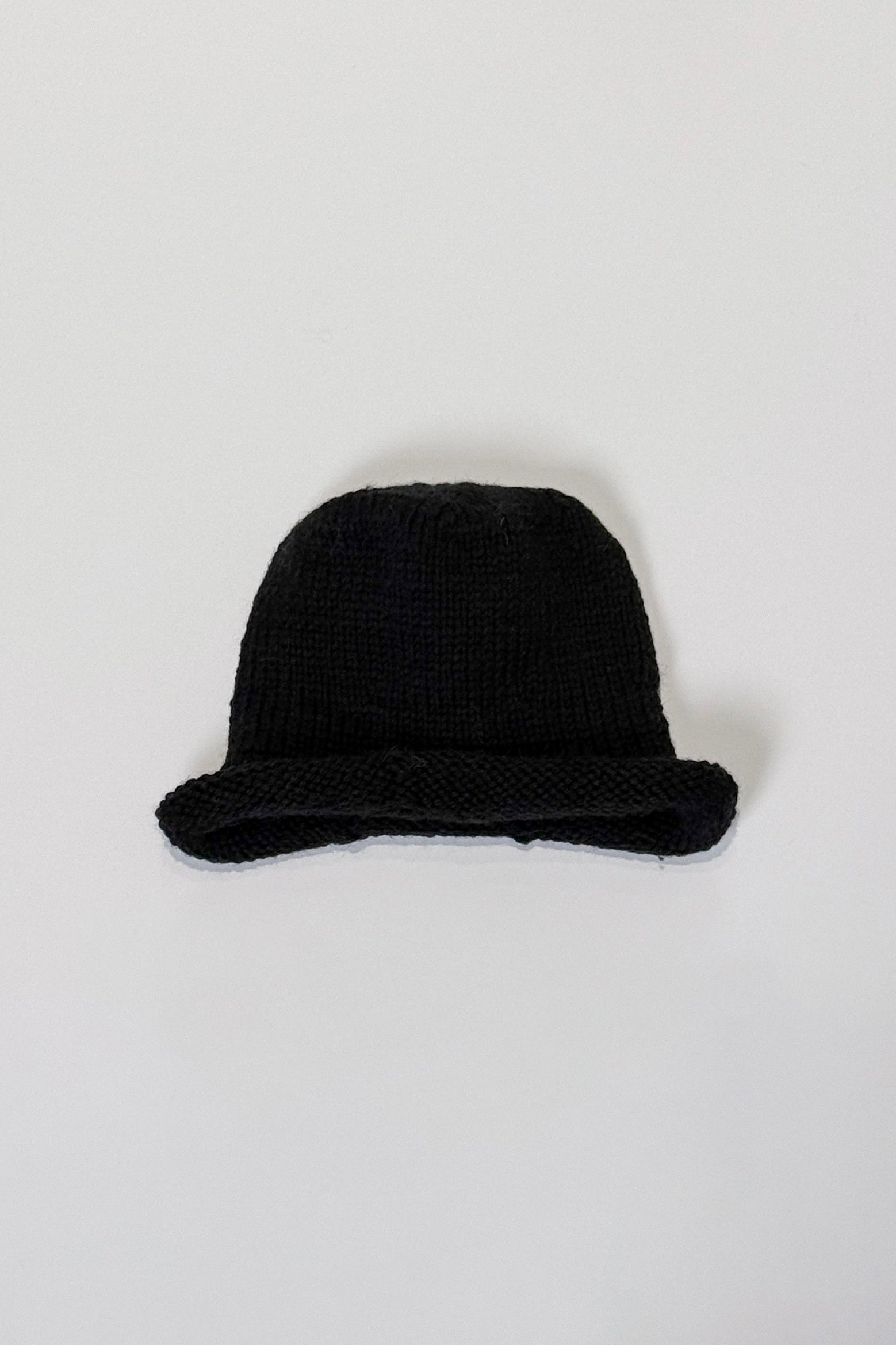 Merino Wool Hand Knitted Hat Black – SNDCT